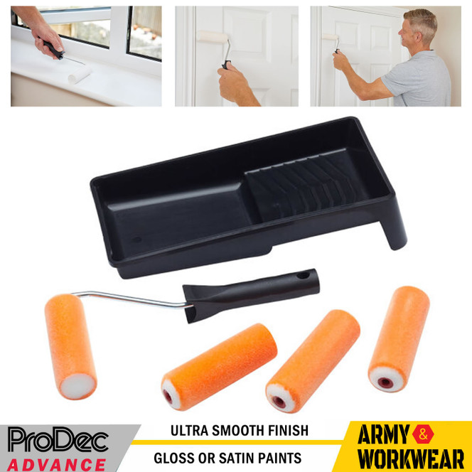 ARRT002 4" FLOCK MINI ROLLER & TRAY SET