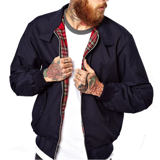 Classic British Harrington Jacket Navy