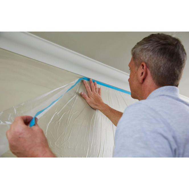 ProDec Pre-Masked Polythene Dust Sheet Roll - 25m Length