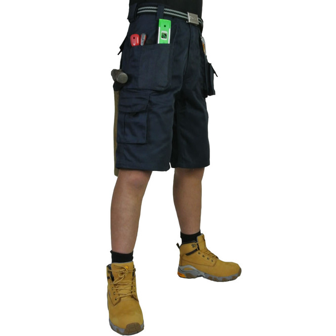 Blackrock Mens Workman Heavy Duty Cargo Work Short Combat Trousers Tool ...