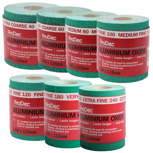 PAALX ProDec Aluminium Oxide Sandpaper Green 10m