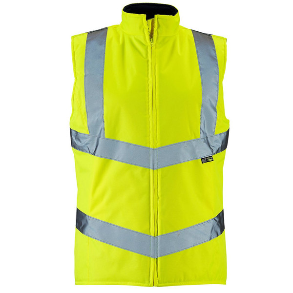 Ladies Hi Vis Yellow Anjali Body Warmer