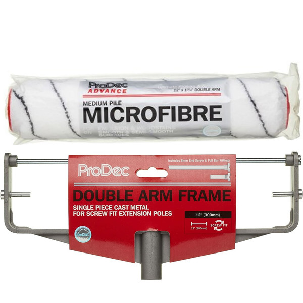 KIT Double Arm Frame & ARRE010 Prodec 12" x 1.75" Microfibre Roller