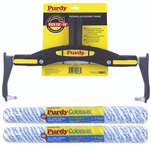 Purdy Adjustable Paint Roller Frame & 2 x18" Colossus Sleeve