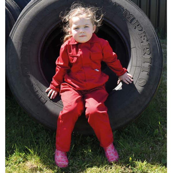 Childrens Coverall BoilerSuit Red