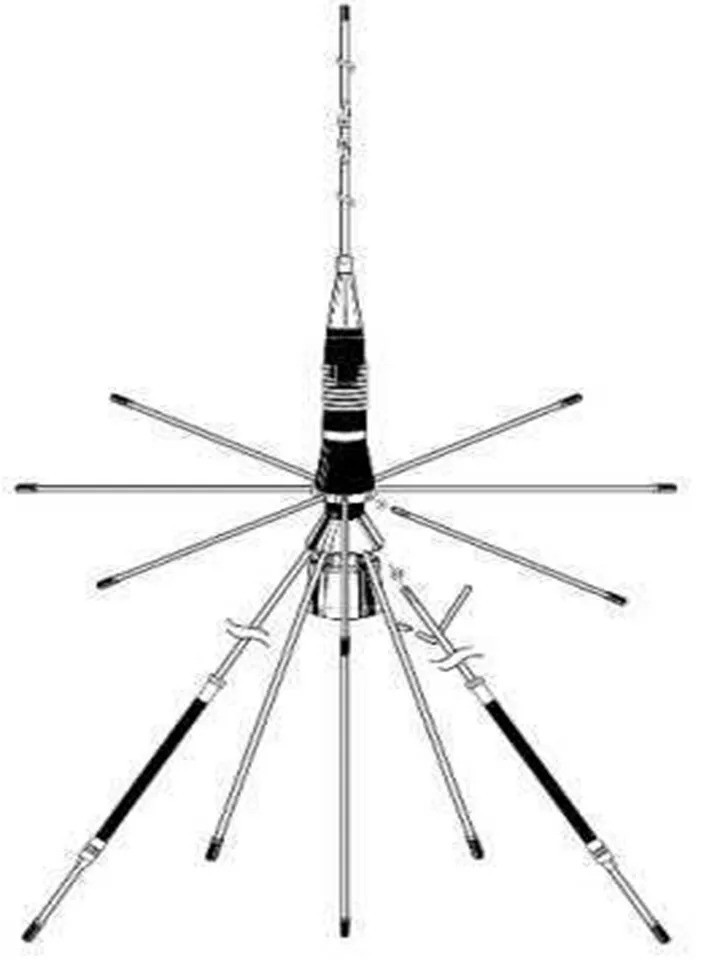 Jetstream JTD2 Broad Band Discone Scanner Base Antenna 25-1300 MHz Ham ...
