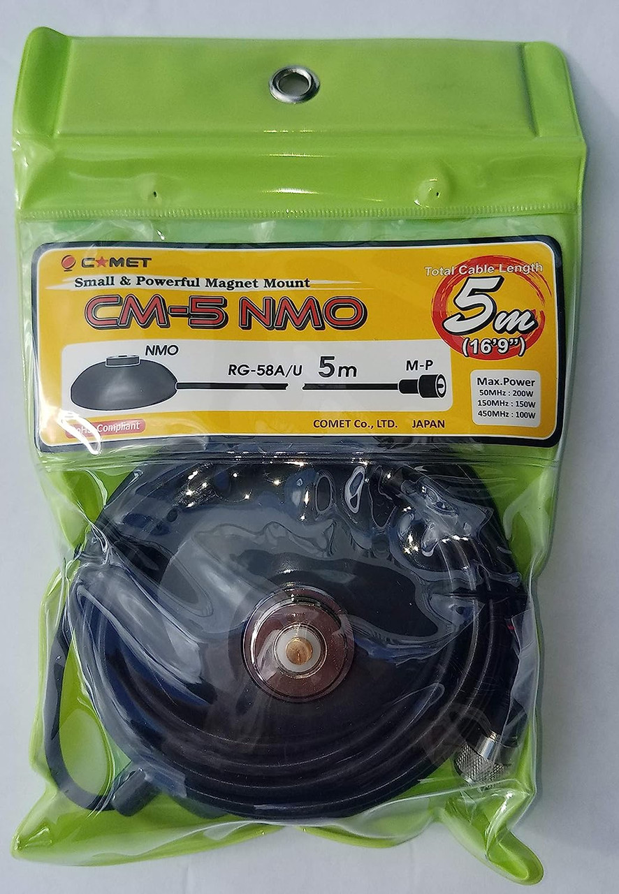 Comet CM-5NMO - Antenna Mount, Mobile, NMO Mount, Magnetic, 16.9 ft ...