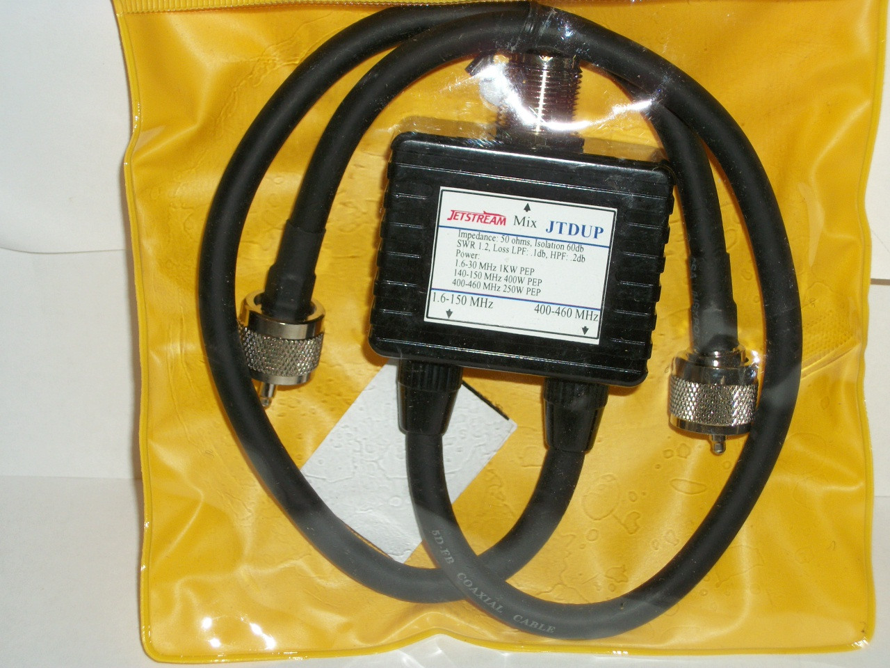 Jetstream JTDUP Duplexer 2m 70cm W Pigtails For Ham Radio Jetstream JTDUP Duplexer 2m 70cm W Pigtails For Ham Radio