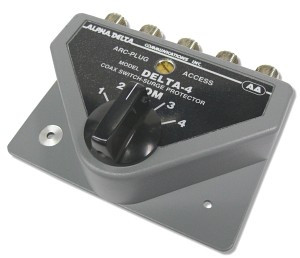 Alpha Delta Model Delta-4B - 4 Position Coax Antenna Switch, UHF