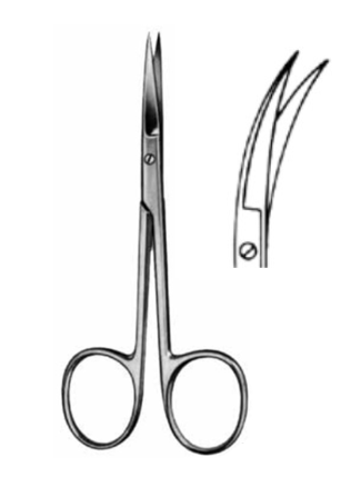 Vet Spectrum Iris Scissor, 4.75" (11.5cm), Curved Sideways | SAH.720145