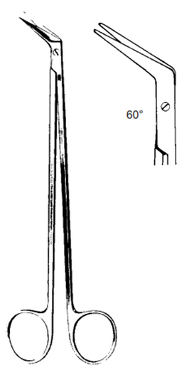 Spectrum Potts-Smith Scissor, 7.5" (19cm), 60 Degree Angled, Sharp Tips ...