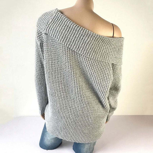 Pull Mailles Col Rabattu