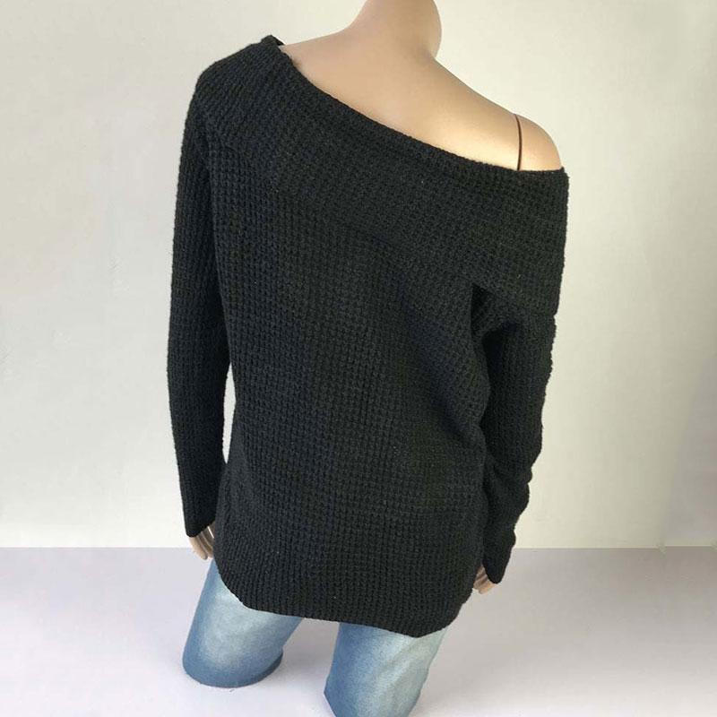 Pull Mailles Col Rabattu