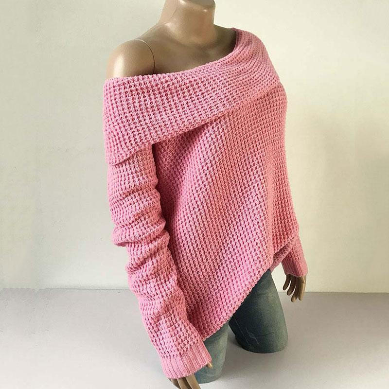 Pull Mailles Col Rabattu