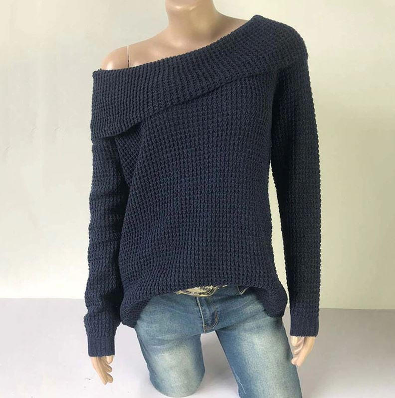 Pull Mailles Col Rabattu