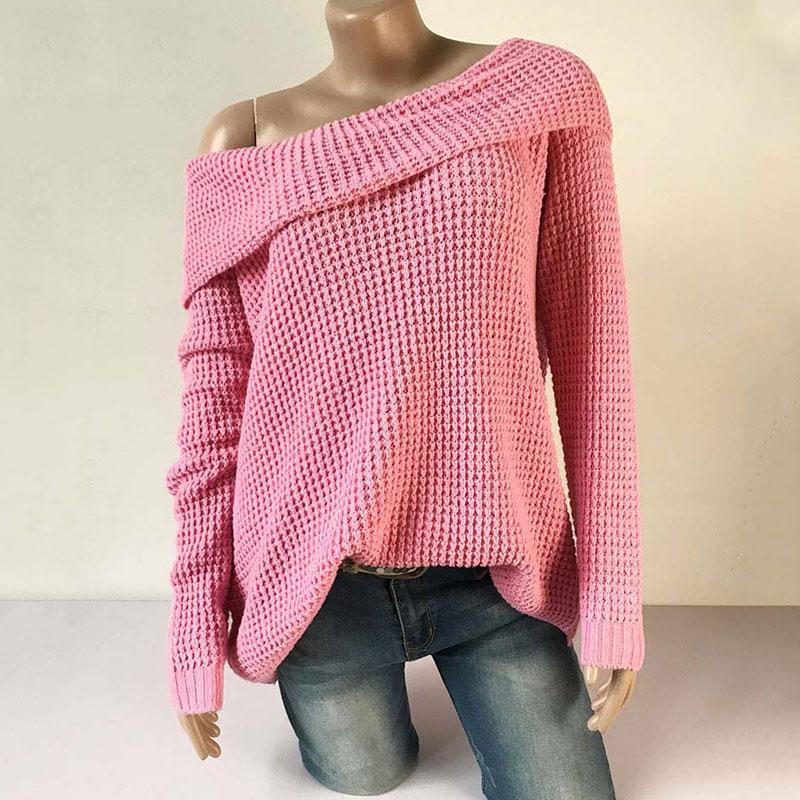 Pull Mailles Col Rabattu
