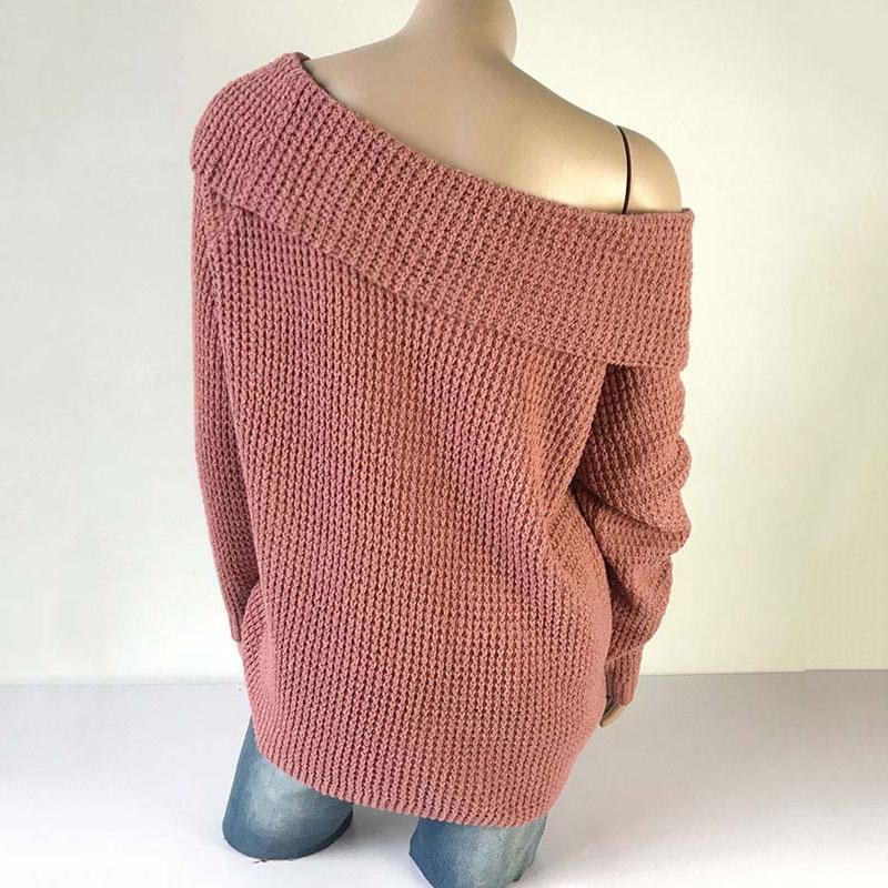 Pull Mailles Col Rabattu