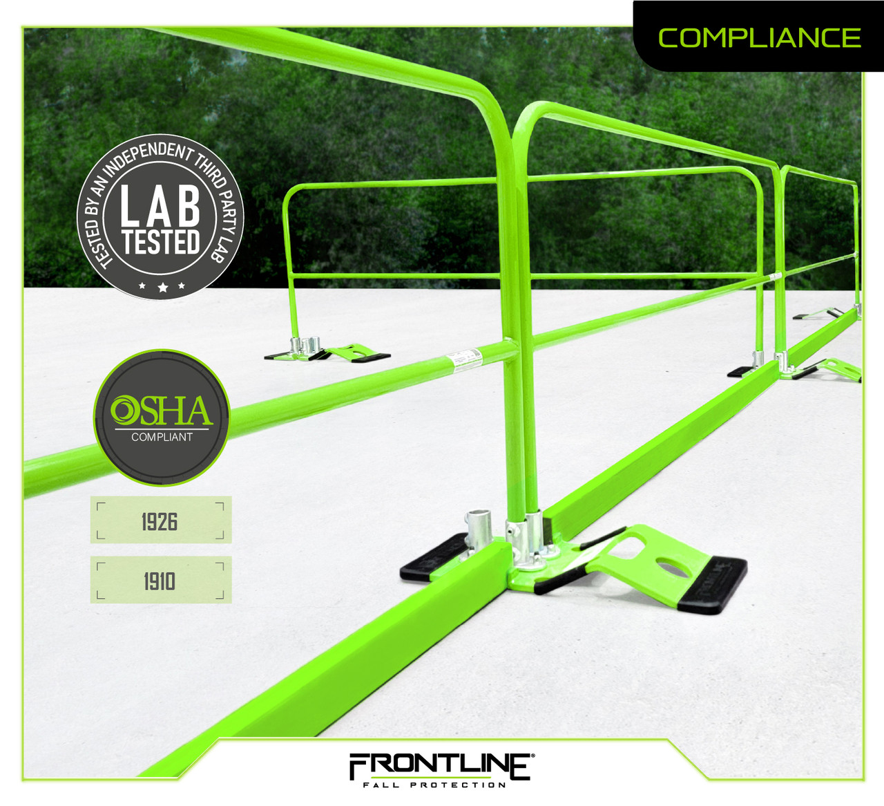 Frontline Guardrail System for Concrete or Steel Substrates - Frontline