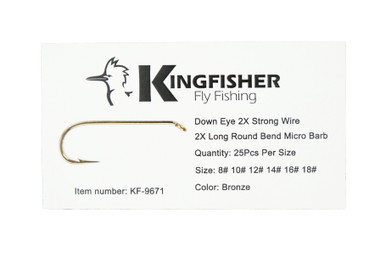 Kingfisher Fly Fishing 9671 Standard Nymph Fly Tying Hook Micro Barb