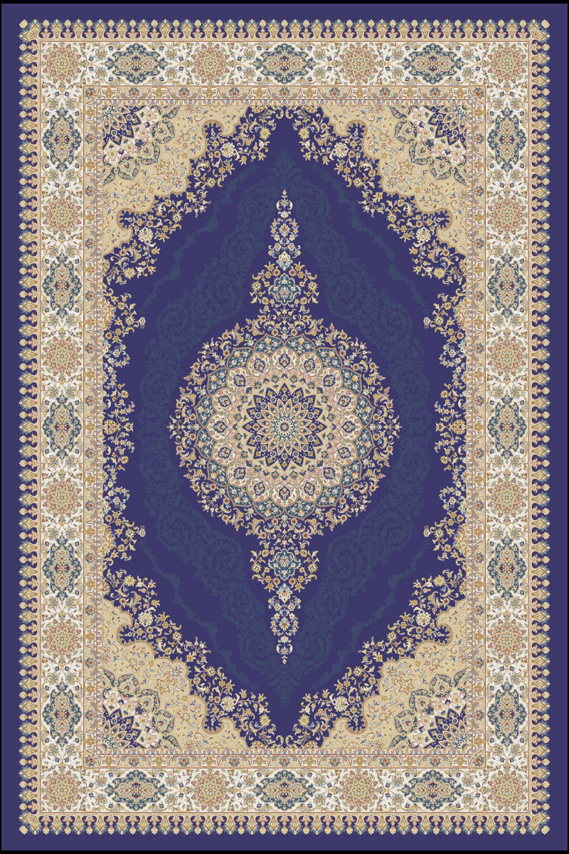 Classic Rug Collection - 4568I NAVY CREAM - Furniture Expo