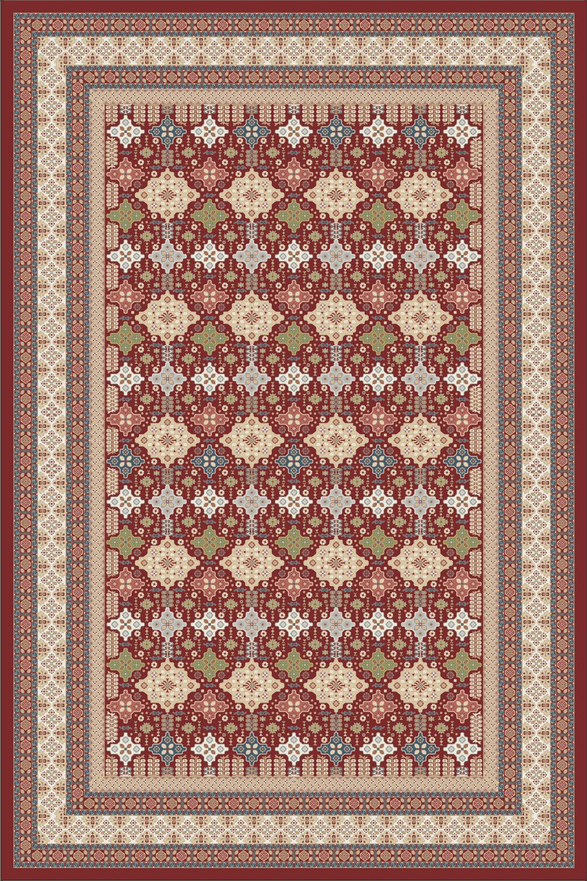 Classic Rug Collection - 4576 RED CREAM - Furniture Expo