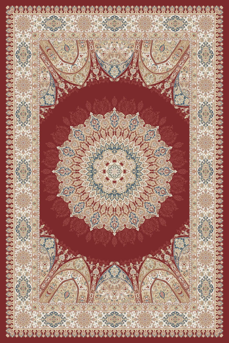 Classic Rug Collection - 4583B RED CREAM - Furniture Expo