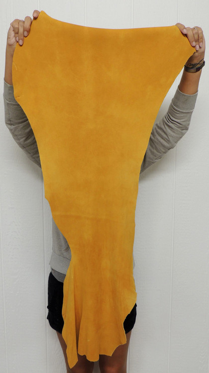 GOLD Deerskin Leather Hide for Native American Crafts Regalia Buckskin ...