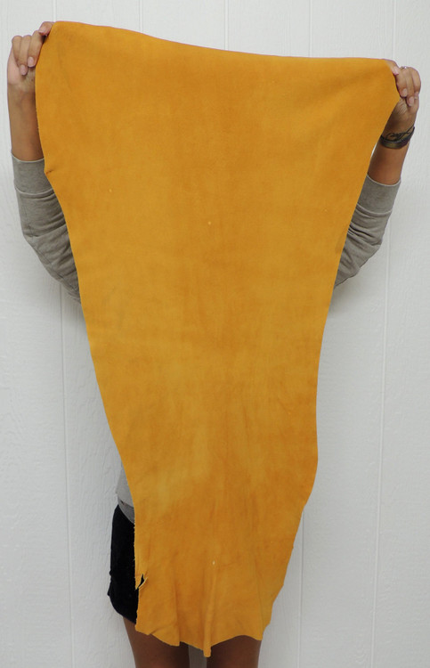 GOLD Deerskin Leather Hide for Native American Crafts Regalia Buckskin ...