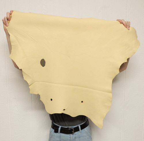 Full Grain CREAM DEERSKIN Leather Hide for Native American Crafts ...
