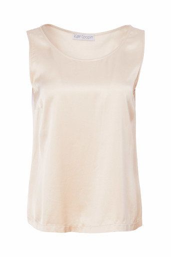 Kate Cooper KCS25140 Satin round neck cami top 02 Cream - Grey's of ...