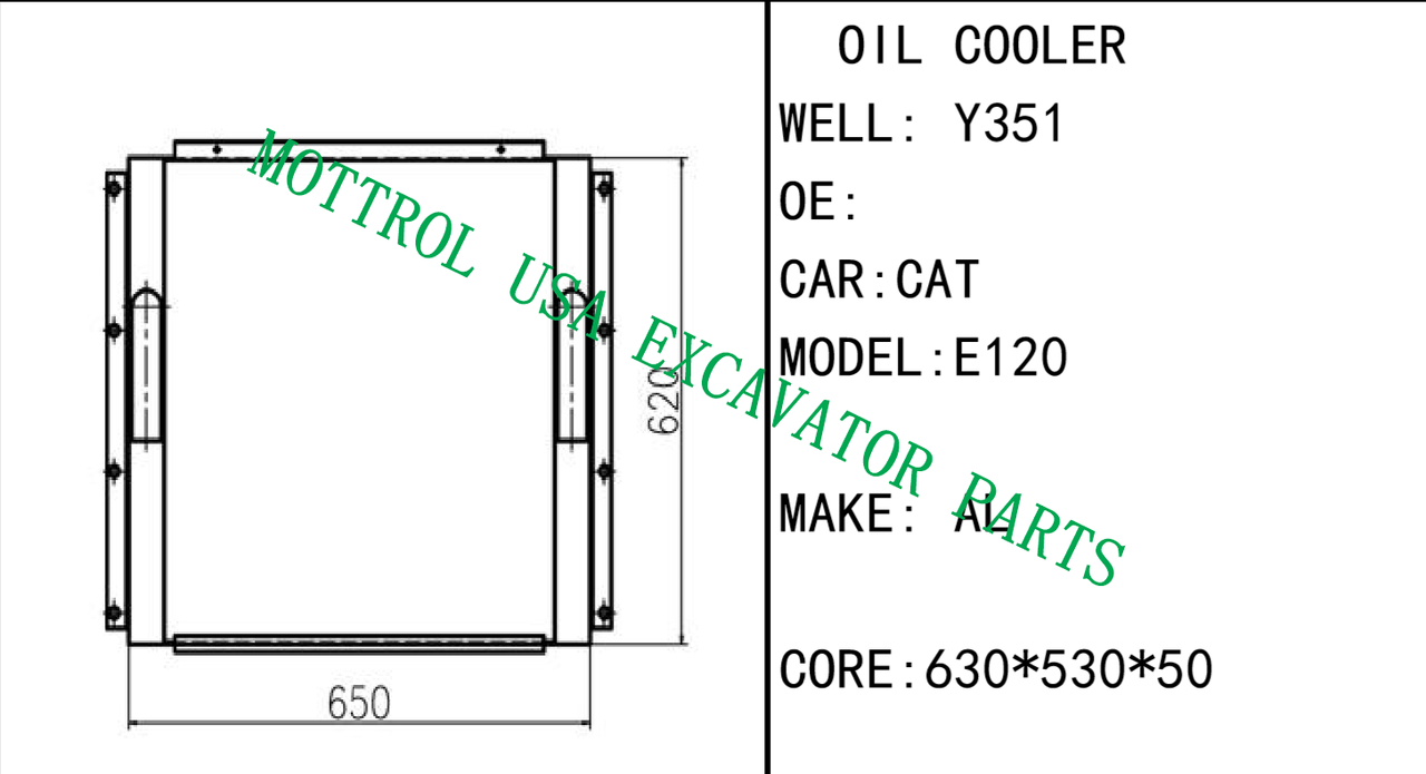 Oil Cooler Ass'y For Caterpillar CAT E120 Excavator - MOTTROL ...