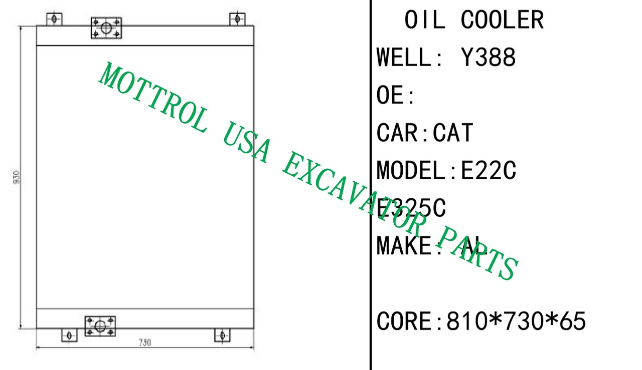 2054962 205-4962 Oil Cooler Ass'y For Caterpillar CAT e325c 322c e322c ...