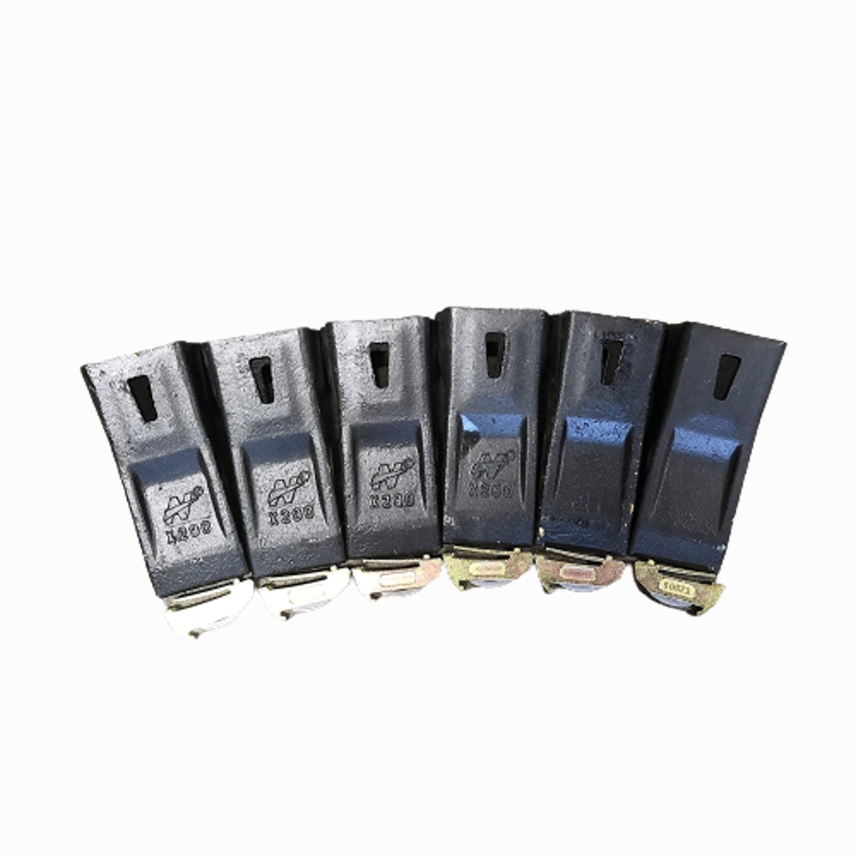 6 SET X290 Bucket Teeth with K290s Steel Locks - MOTTROL INTERNATIONAL INC.