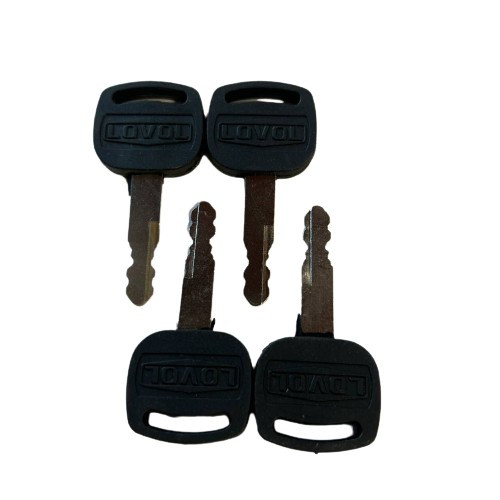 4 Pack Foton Lovol Ignition Keys Fits for Loader Excacvator Cap Fuel ...