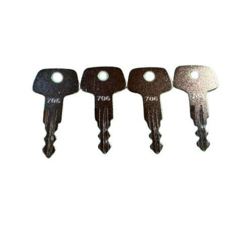 4 Pack 10# Ignition Keys ,Cap Fuel Lock Key 706 Fits For Liebherr Heavy ...