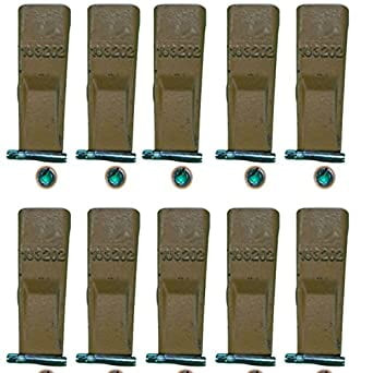 10 Pk 1U3202 1U-3202 Bucket Teeth,Pin 8E6208 Retainer Fits Caterpillar ...