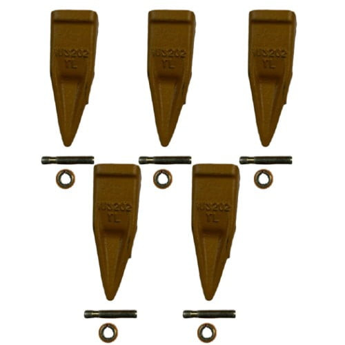 5 Pk 1U3202T 1U3202Tl J200 Teeth Tooth With Pin ,Retainer 8E6208 8E6209 ...