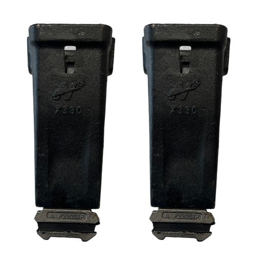 2 Pk X330 X330Sp Parabolic Standard Dirt Teeth W/ Flex Pins P330 ...