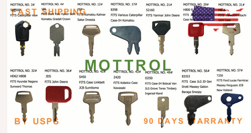 Set Of 14 Keys Heavy Equipment / Construction Ignition Key Set ...