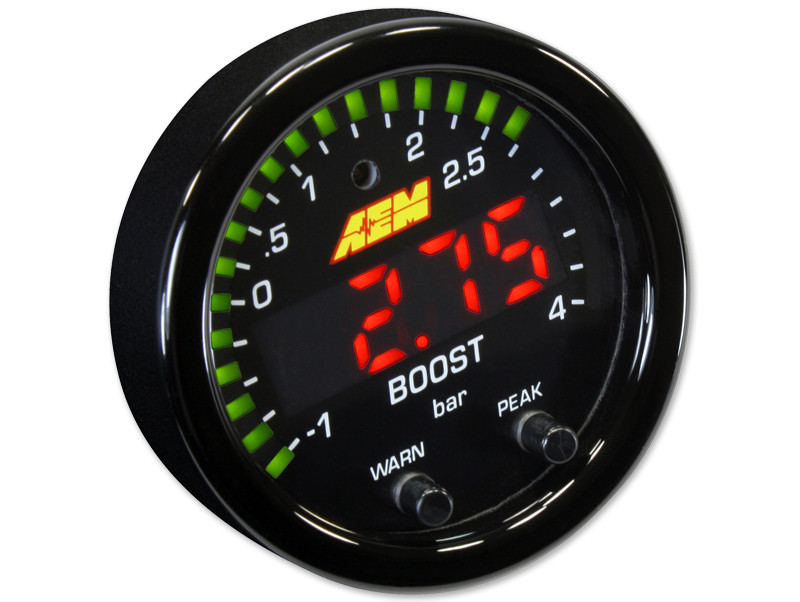 AEM 30-0308 X-Series Boost Pressure Gauge -30 - 60psi / -1 - 4bar