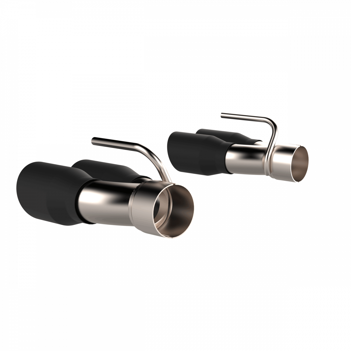 QTP 430115TB Quad Tips Black for 15-23 Challenger 6.2/6.4L HEMI with 430115