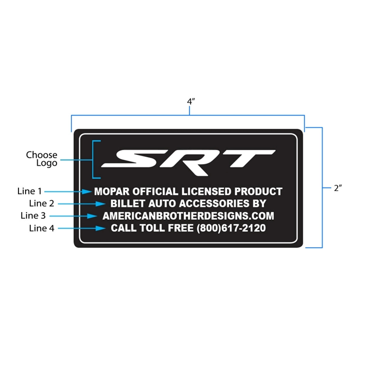 American Brother Designs Engine Bay Tag - ABD-3907