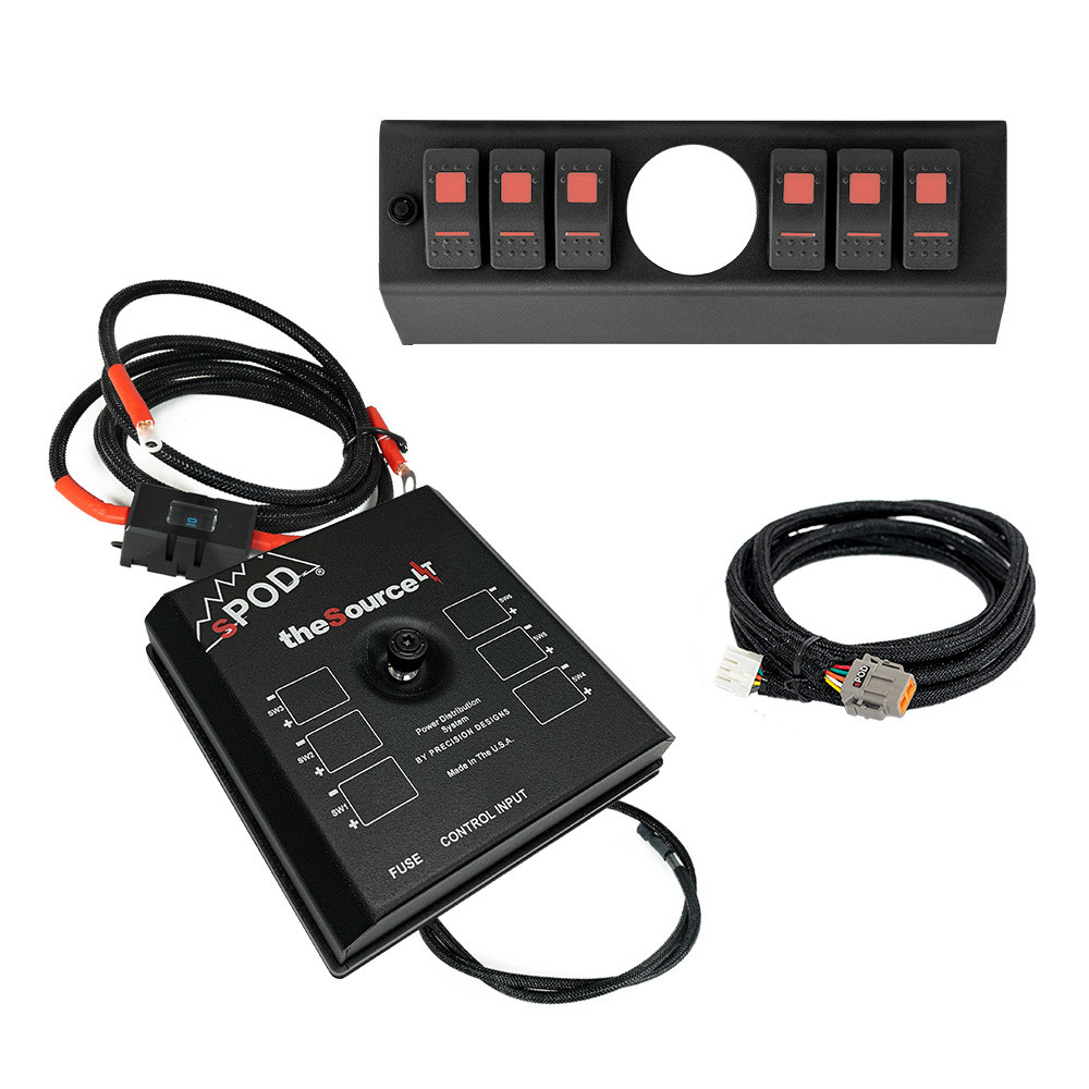 sPOD SLAF0708JKR SourceLT Switch Panel with Gauge Opening Red LED for ...