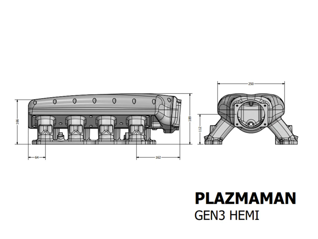 Plazmaman PRO-MOD-HEMI Pro Mod HEMI Billet Intake Manifold - High Horse ...