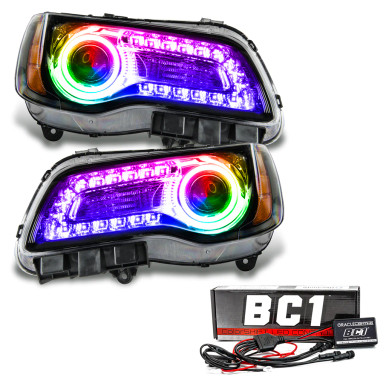 Oracle 7731-335 Pre-Assembled Headlights Black Non-HID ColorSHIFT DRL ...