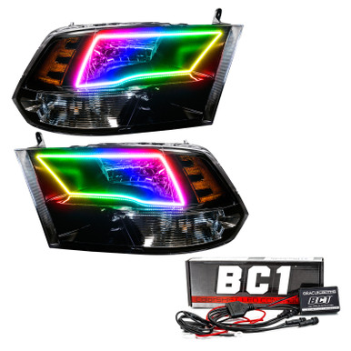 Oracle 7121-335 Pre-Assembled Halo Headlights Black ColorSHIFT with BC1 ...