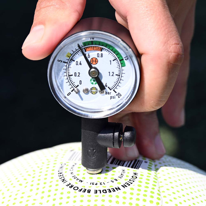 AGORA Ball Pressure Gauge with Release Valve & Dial