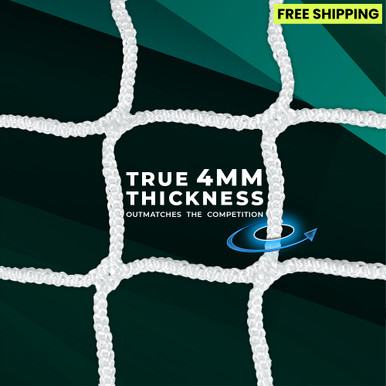4mm HTPP 2 inch Square Net for 8x24 Goals with Depth