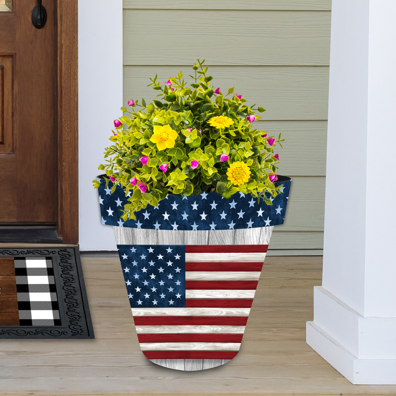 Wooden American Flag Large Planter - Briarwood Lane- Wholesale Partners