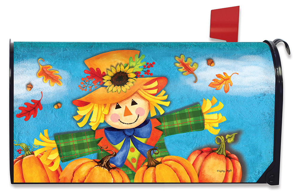 Harvest Celebration Scarecrow Maiilbox Cover - Briarwood Lane ...